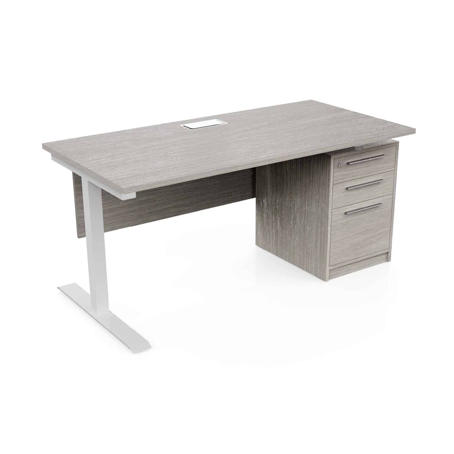 T Futur | Desk with Fixed Pedestal - JERAISY FURNITURE FACTORY